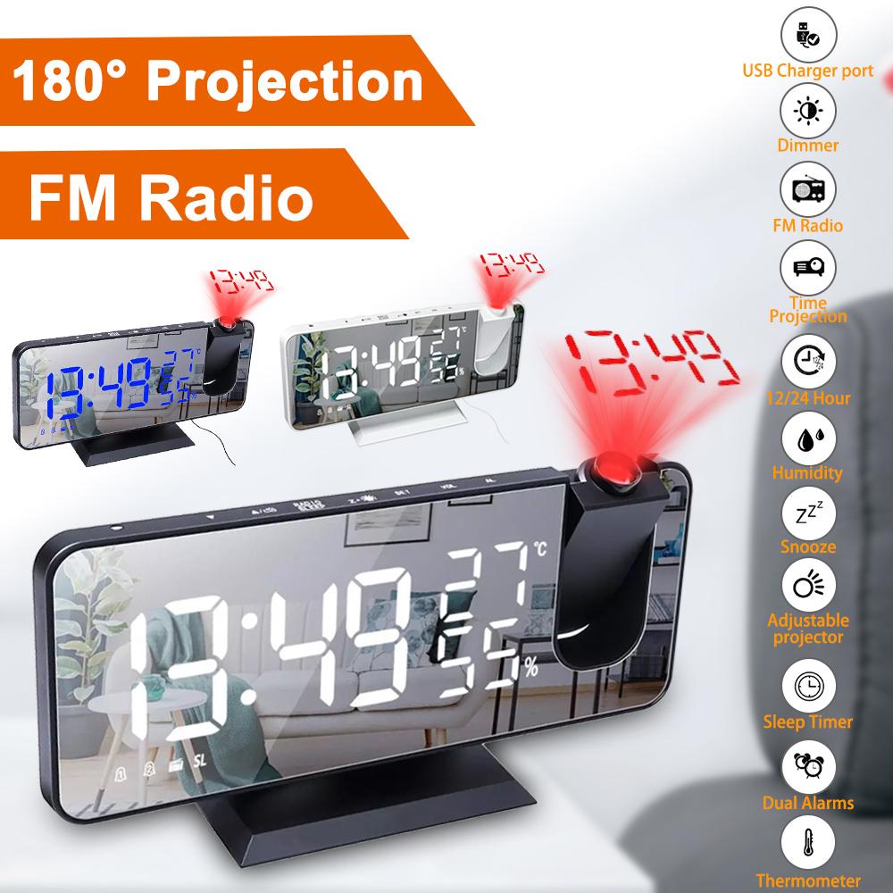 Buy LED Digital Projection Alarm Clock Table Electronic Alarm Clock ...