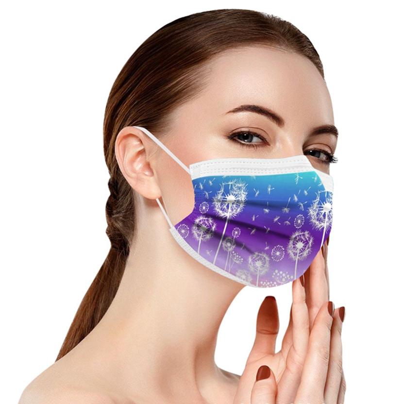 Buy 1 Pack (50 Pcs) Disposable Adult Dustproof Printed Protective Mask ...