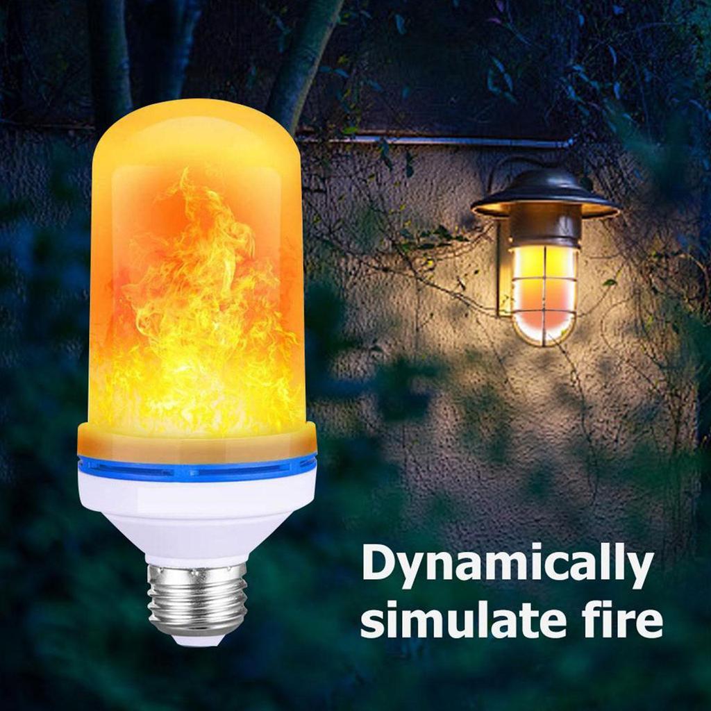 LED Flame Light Bulbs, 4 Modes E26 Base Flame Bulb Sensor with Gravity ...