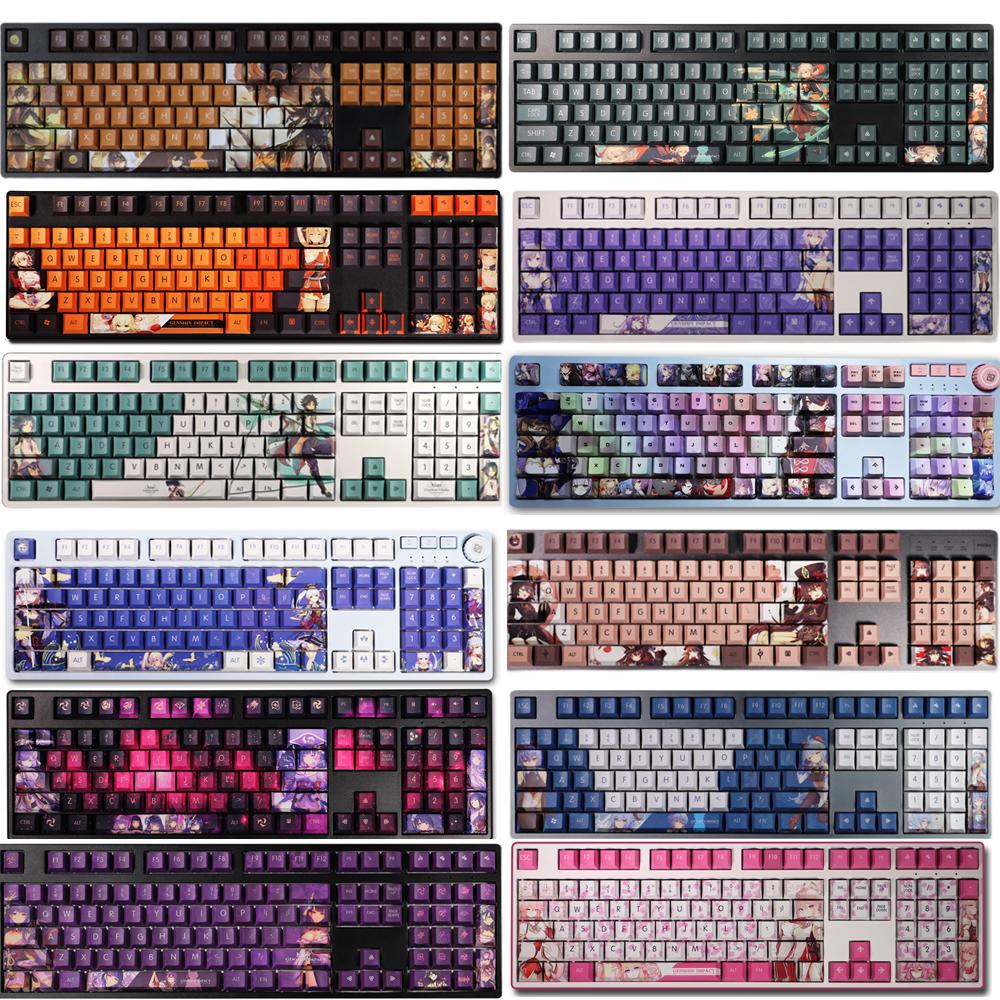 Buy Genshin Impact Keycaps Kaedehara Kazuha Yae Miko Hutao Multi-role ...