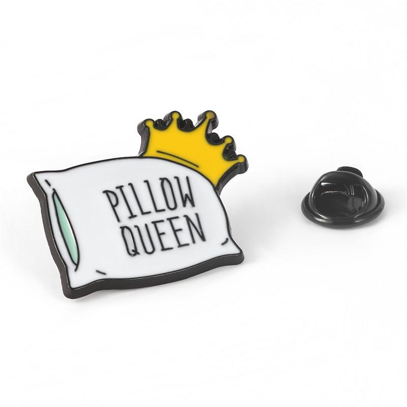 Buy Enamel Pin Nap So Hard PILLOW QUEEN Brooches Pins Badge for Kids ...