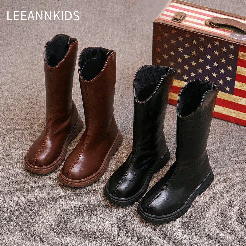 Buy Warm Plush Children Boots Girls Winter Leather Boots Fashion Soft ...