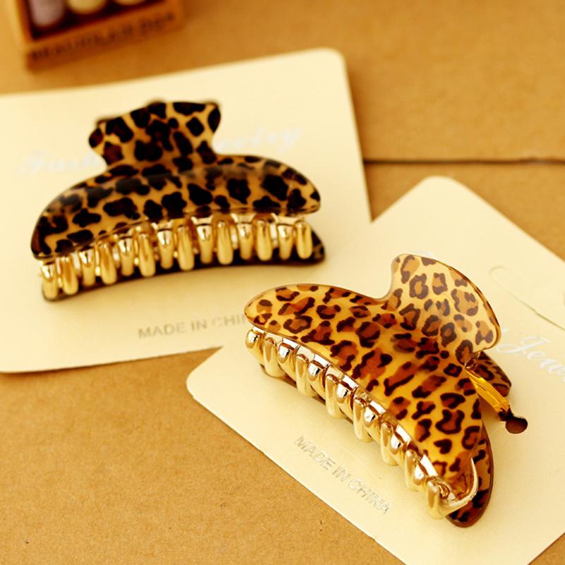Buy 1PCS Small/ Middle/BigSize Leopard Print Hair Jaw Clips For Women ...