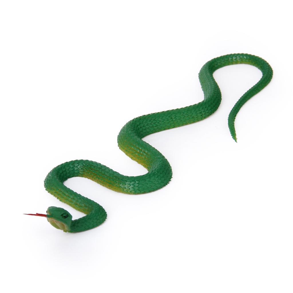 Buy Rubber Snake Pretend Trick Toy Garden Props-Green at affordable ...