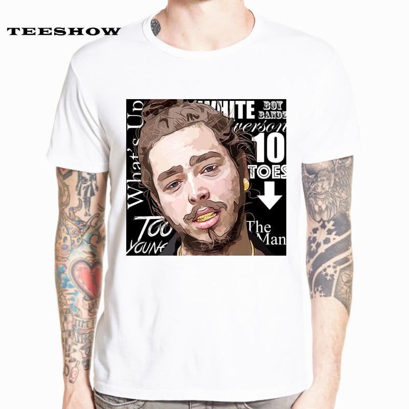 Buy Hip Hop Rapper Post Malone T Shirt Fashion Summer Short Sleeve T ...
