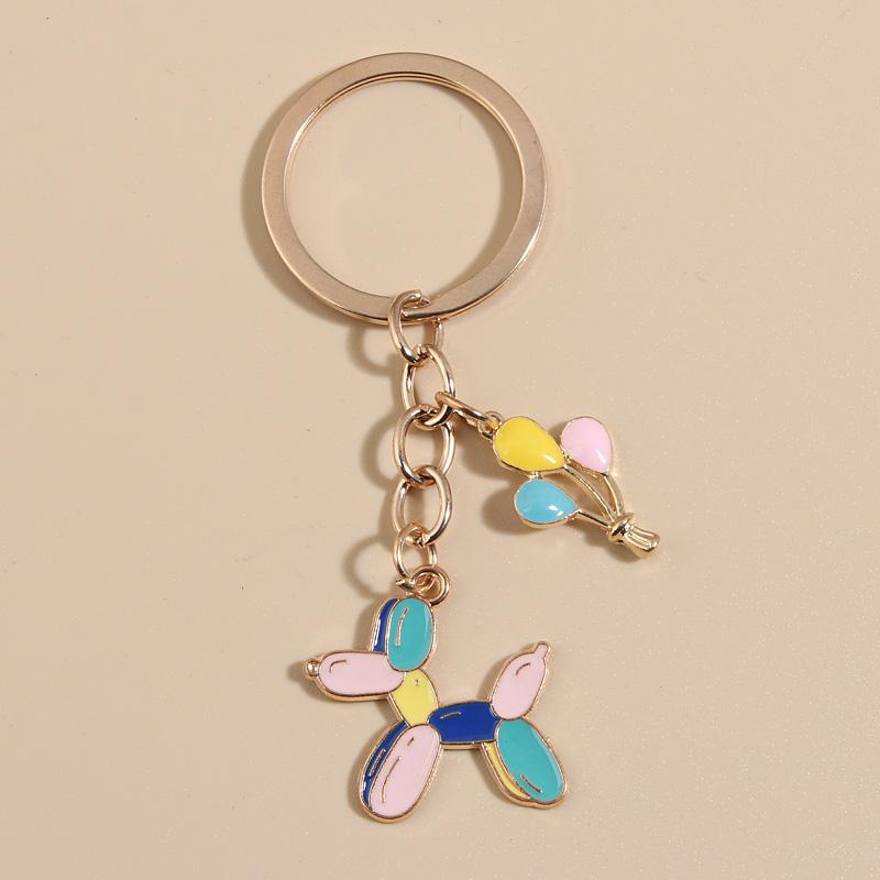 Comprar Cute Enamel Balloon Dog Keychain Poodle Dogs Balloons Key Ring ...
