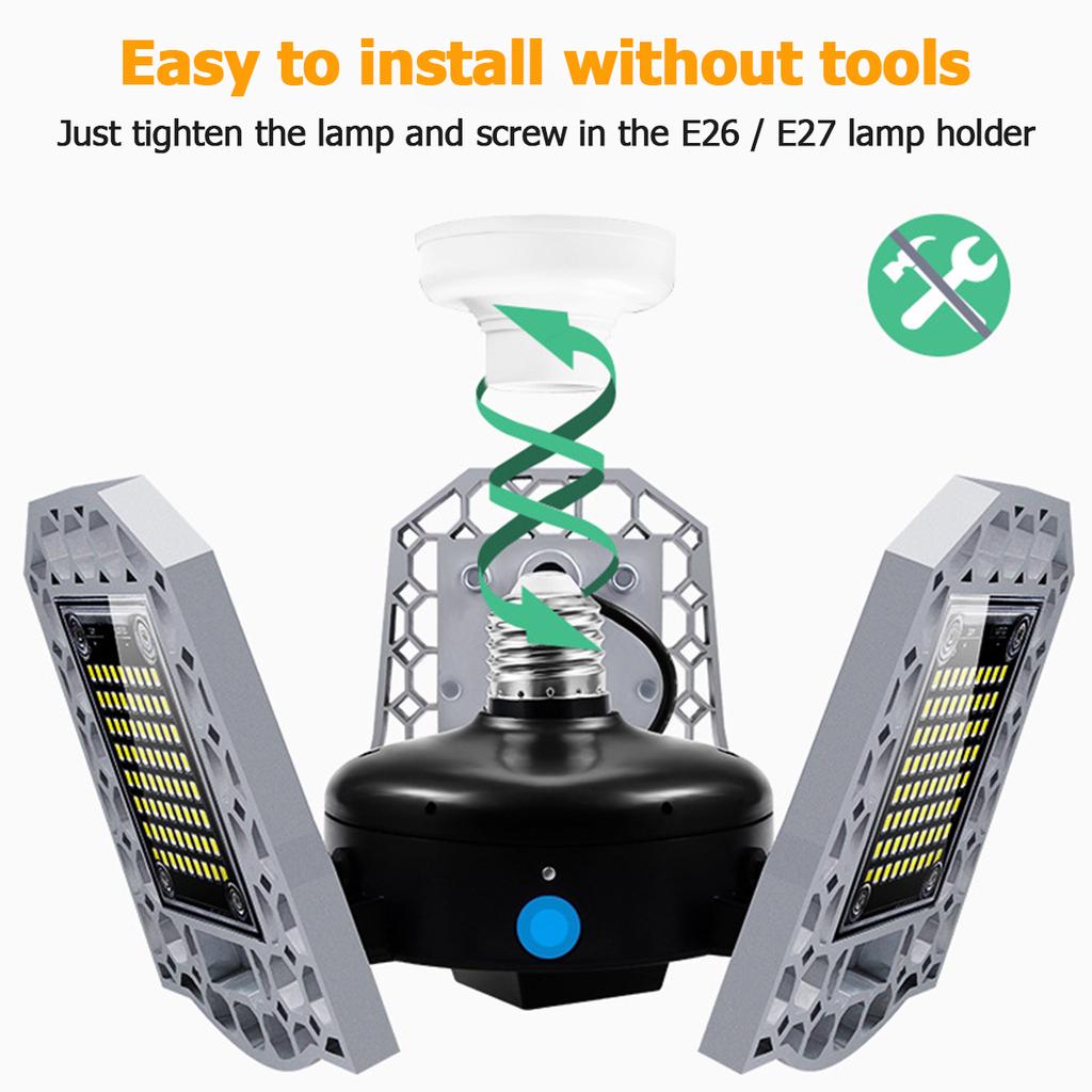Cheap 100W/80W/60W Folding Deformable LED Garage Ultra-Bright Lights ...