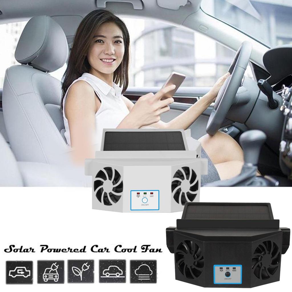 Cheap Car Exhaust Fan Solar/USB Dual Charging Car Exhaust Radiator Acc ...