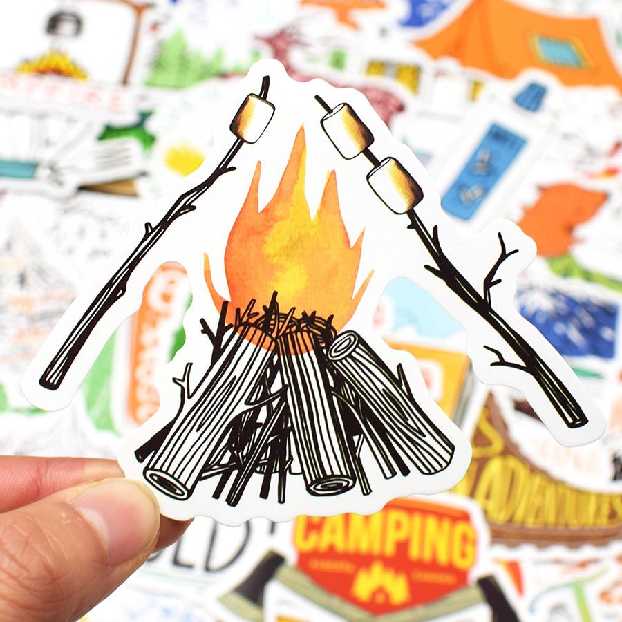 Buy 50 PCS Adventure Travel Sticker Outdoor Camping Waterproof Vsco ...