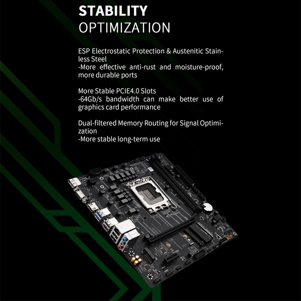 Buy MAXSUN Motherboard Challenger H610M SATA 3.0 M.2 Support Intel 12th 12100 12400 Generation ...