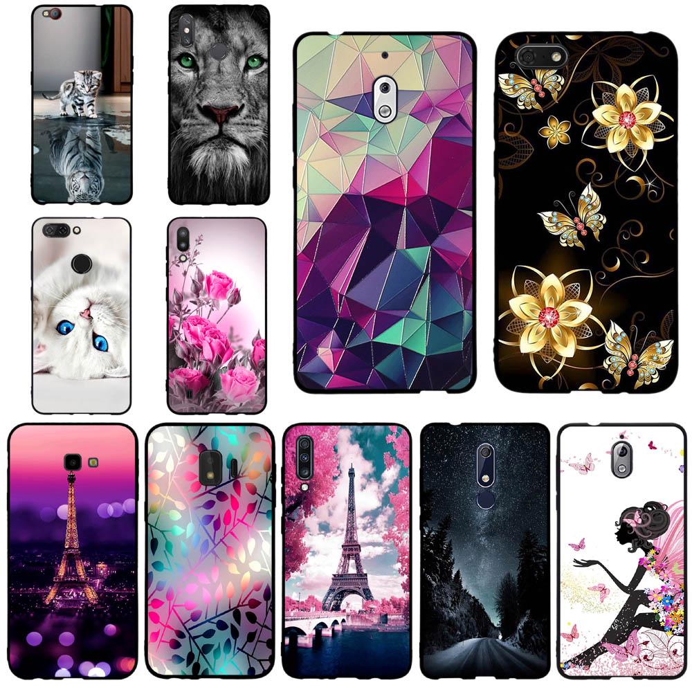 Buy Pattern Silicone Soft TPU Rubber Black Back Phone Case Cover For ...