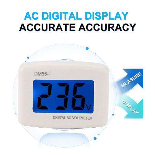 Buy DM55-1 Digital Voltmeter EU US Plug Volt Meter Socket Voltage ...