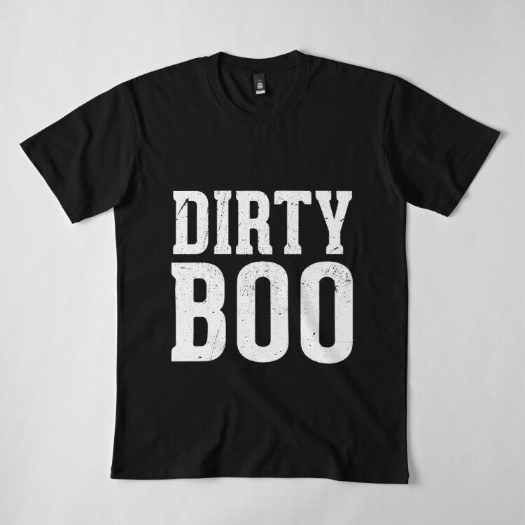 Buy Men Premium Cotton Harajuku T-Shirt Dirty Boo Print Tees Funny ...
