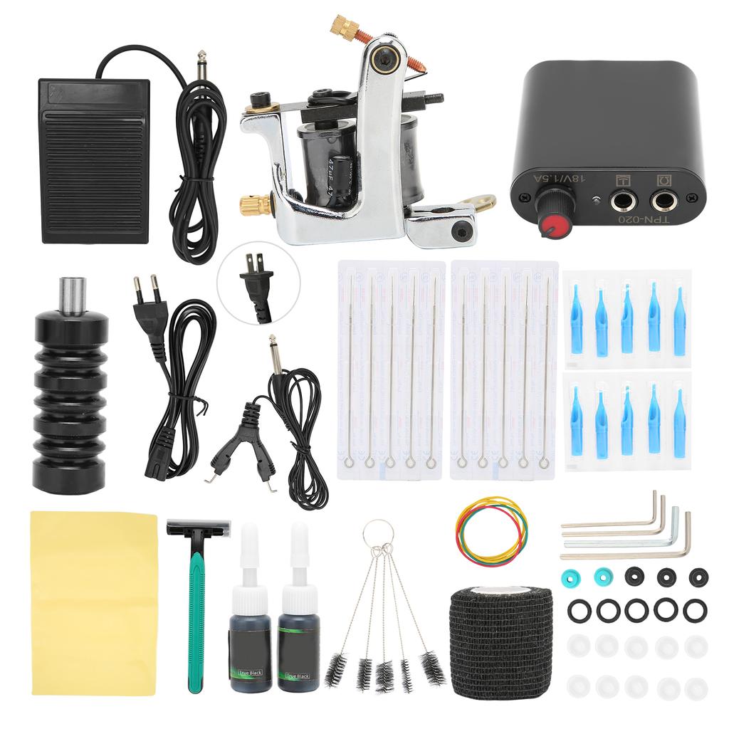 Complete Tattoo Kit Professional Tattoo Kit Coils Tattoo Machine Kit ...