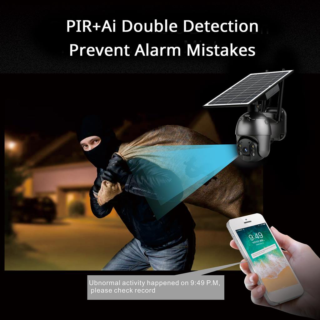 Buy 1080p Full Hd Outdoor Security Camera Outdoor, Solar Battery ...