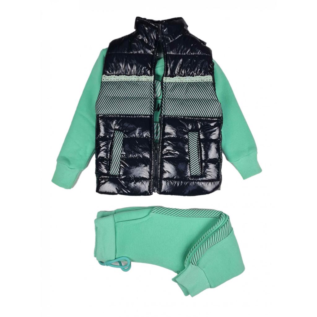 Buy Girl's 3 Thread Tracksuit Set with Vest 3 Piece Set Lace ...
