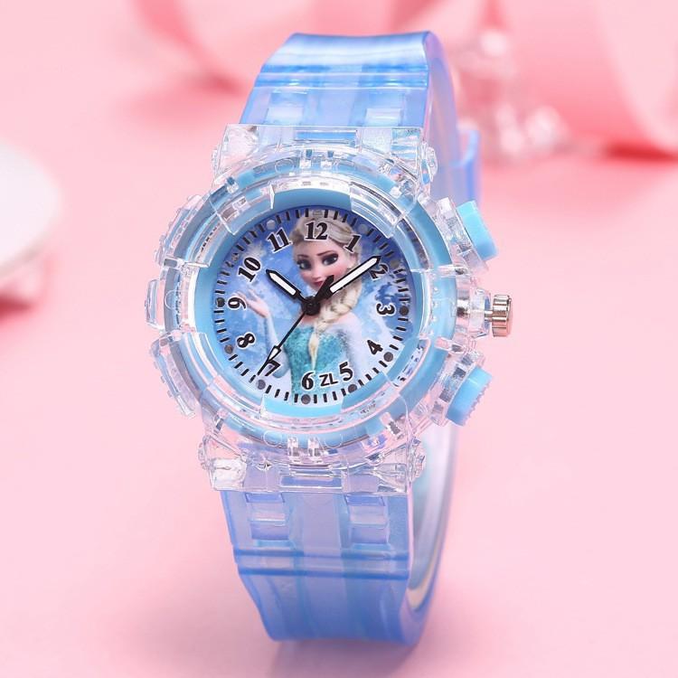 Frozen Watch Princess Aisha Children's Luminous Watch Student Silicone ...
