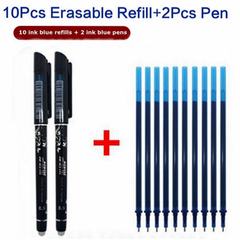 Buy 12pcs/set Erasable Refill Gel Pen Set Magic Erasable Pen Refill Rod ...