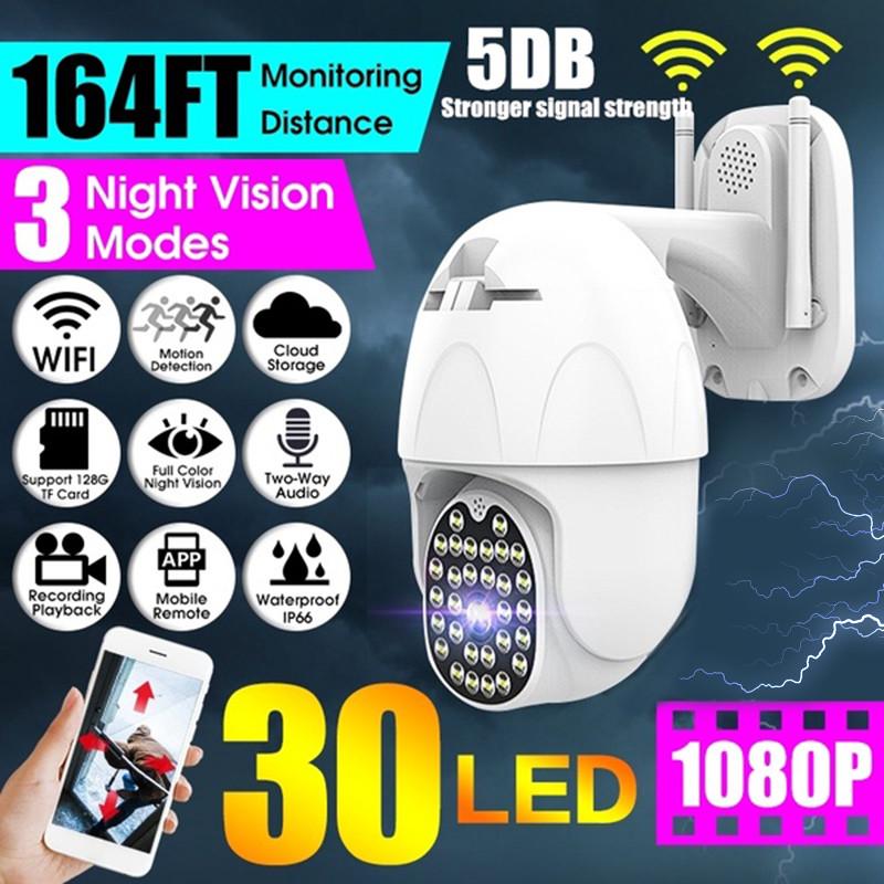 Buy HD 1080P Waterproof Wireless WiFi IP Camera Full Color Night Vision ...