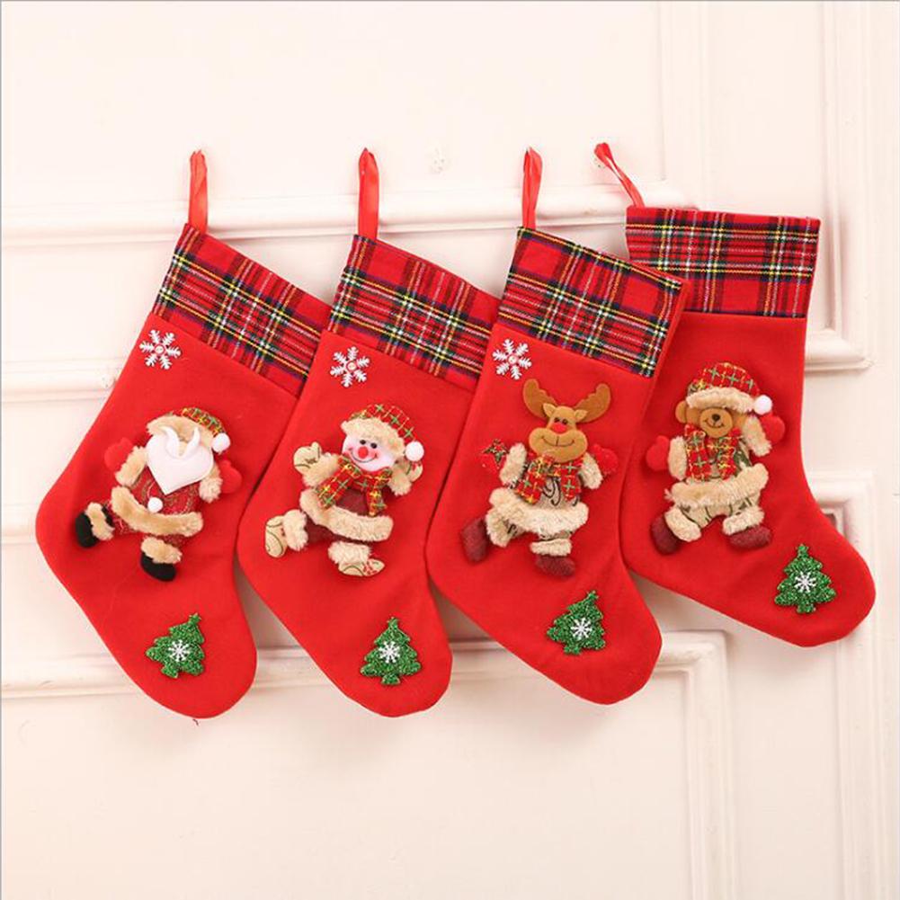 Buy 4PCS Christmas Stockings Decoration Large Gift Bag at affordable ...