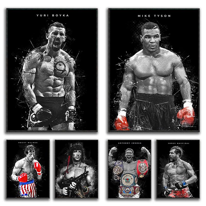 Kjøp Boxing Players Tyson Boyka Abstract Poster and Prints Rocky Canvas ...