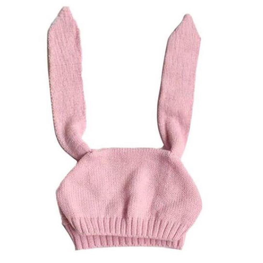Buy Unisex Rabbit Ears Baby Hats Cute Toddler Kids Knitted Woolen Bunny ...