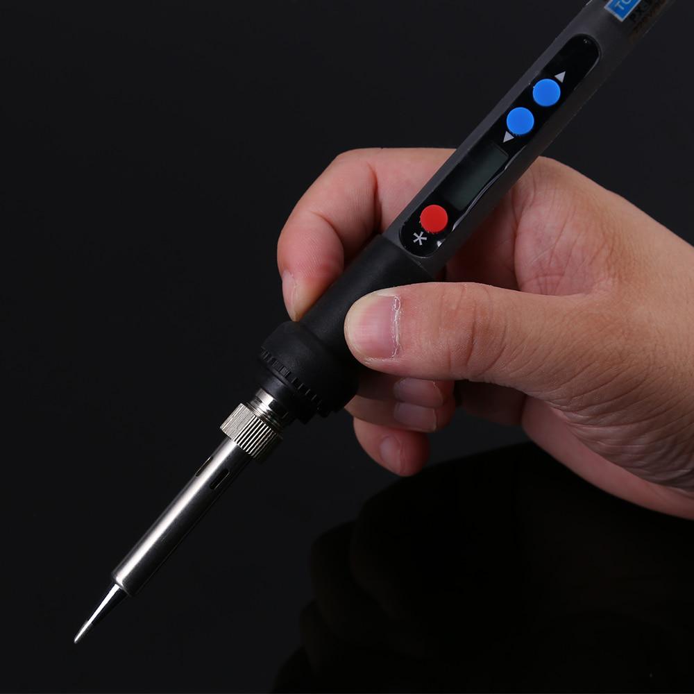 Buy 110V/220V Digital LCD Electric Soldering Iron 90W Adjustable ...