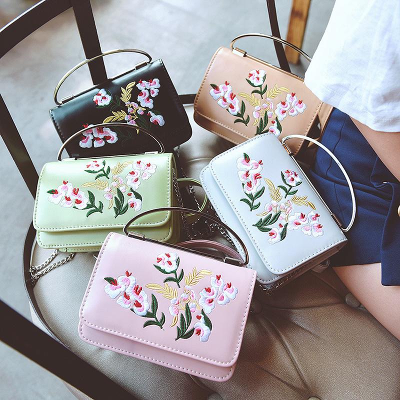 Buy Women Flower Embroidery Handbag Messenger Bags at affordable prices ...