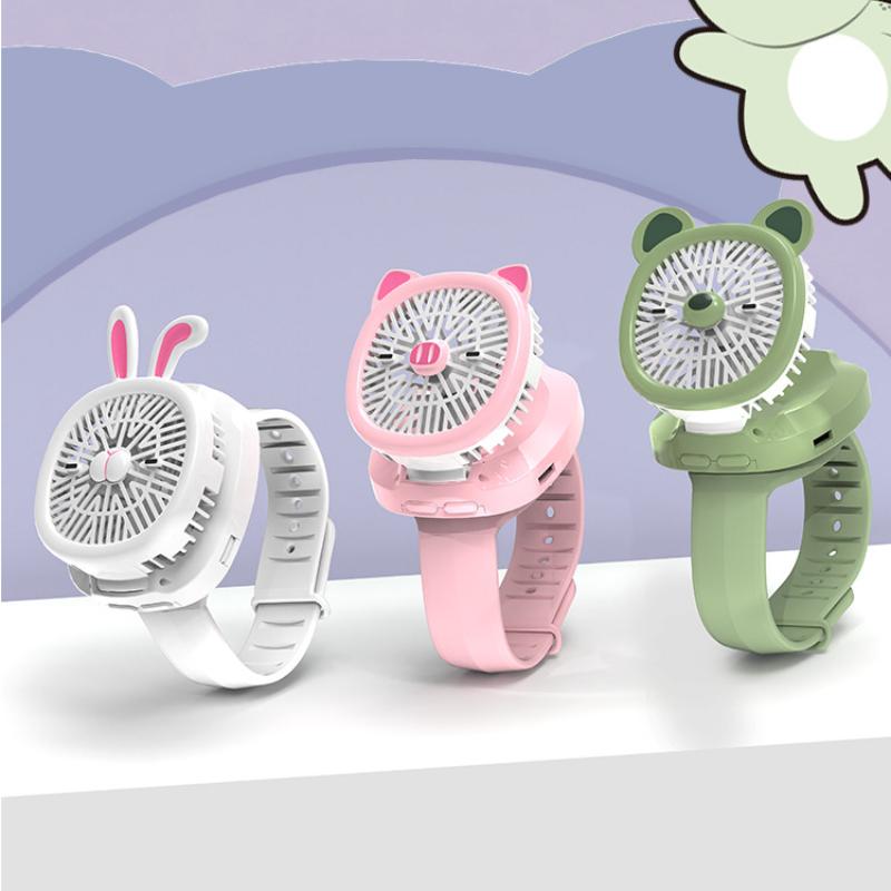 Cheap Mini Cartoon Watch Fan Student Wristband Handheld Fan Children ...