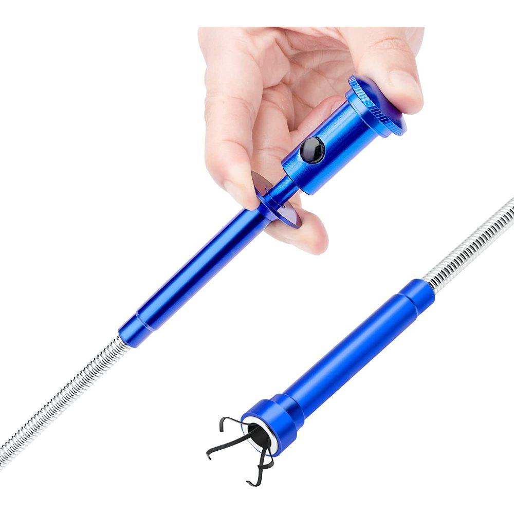 Cheap Claw Magnetic Pickup Tool with LED Light, 24inch Flexible Spring ...