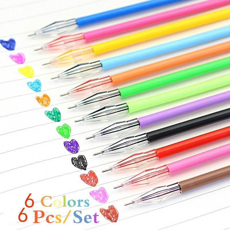 Buy 6PCS Creative Stationery Colorful Gel Ink Pens 0.5mm Novelty Candy ...