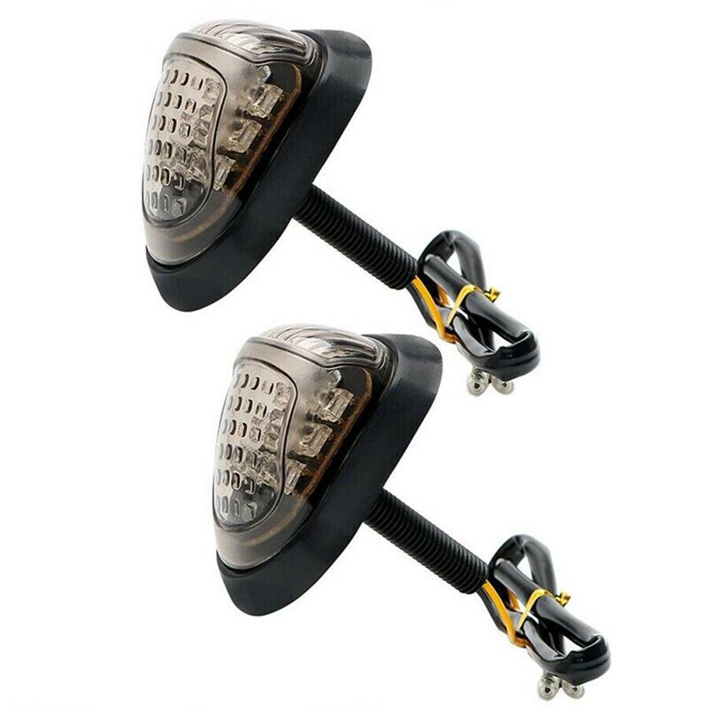 2Pcs Amber Motorcycle 9LED Flush Mount Turn Signals Indicators Blinker ...