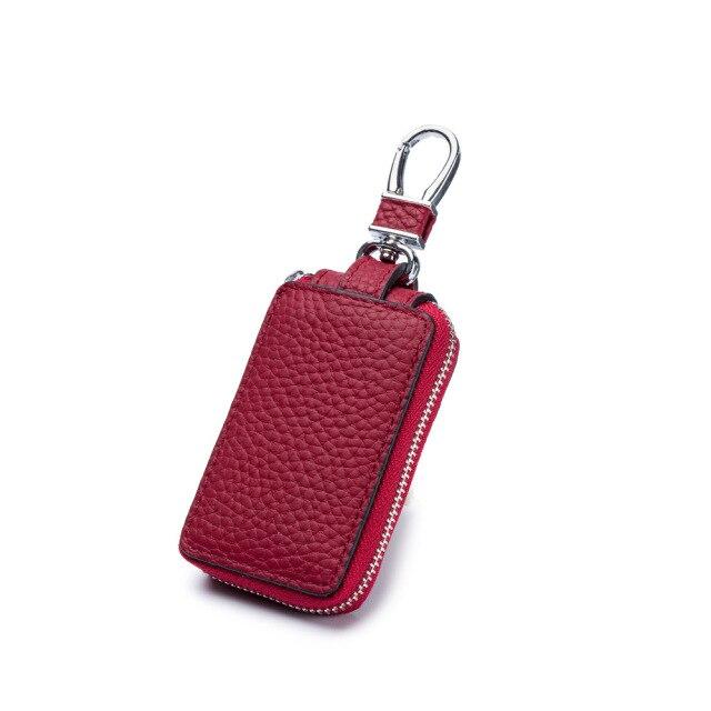 Buy Leather Car Smart Key Wallet Men/Women Key Holder Housekeeper Keys ...