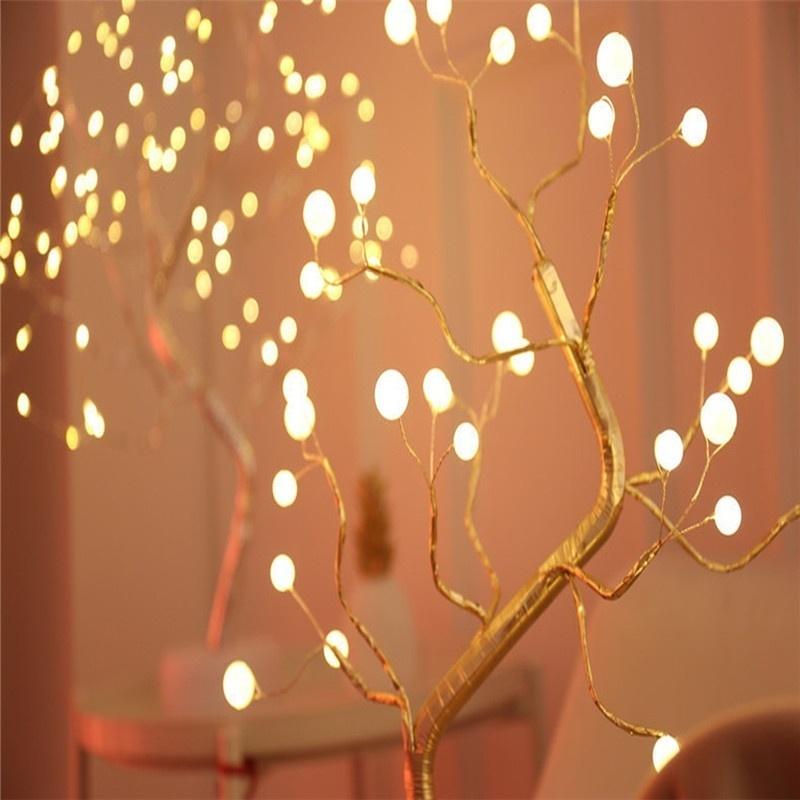 Shimmer Tree Desk Lamp Pearl Decorative Led Switch Light for Indoor ...