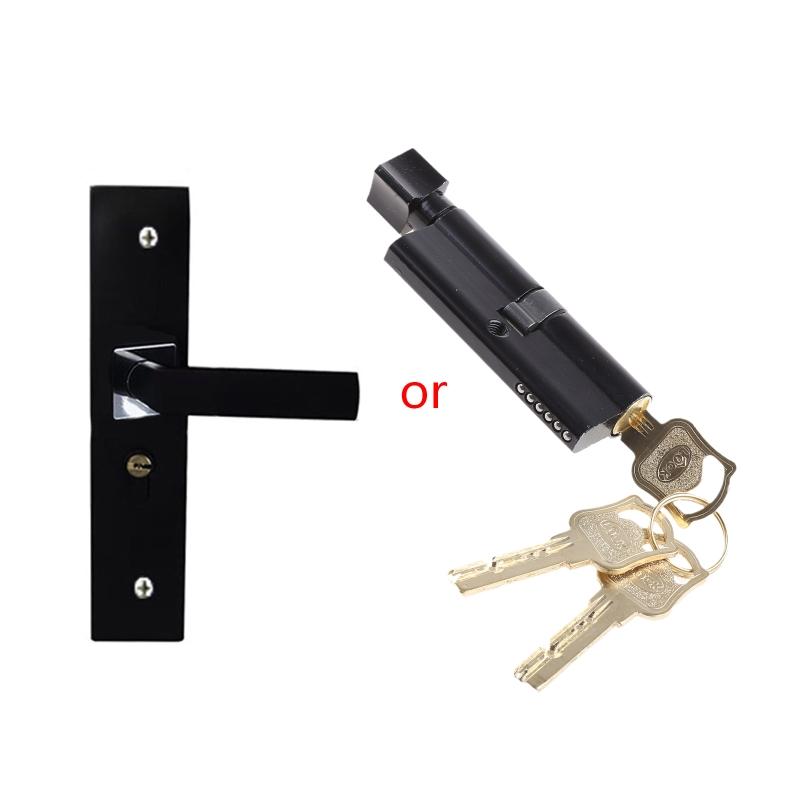 Buy Aluminum Alloy Mute Door Lock Privacy Door Levers Lockset Key Door ...
