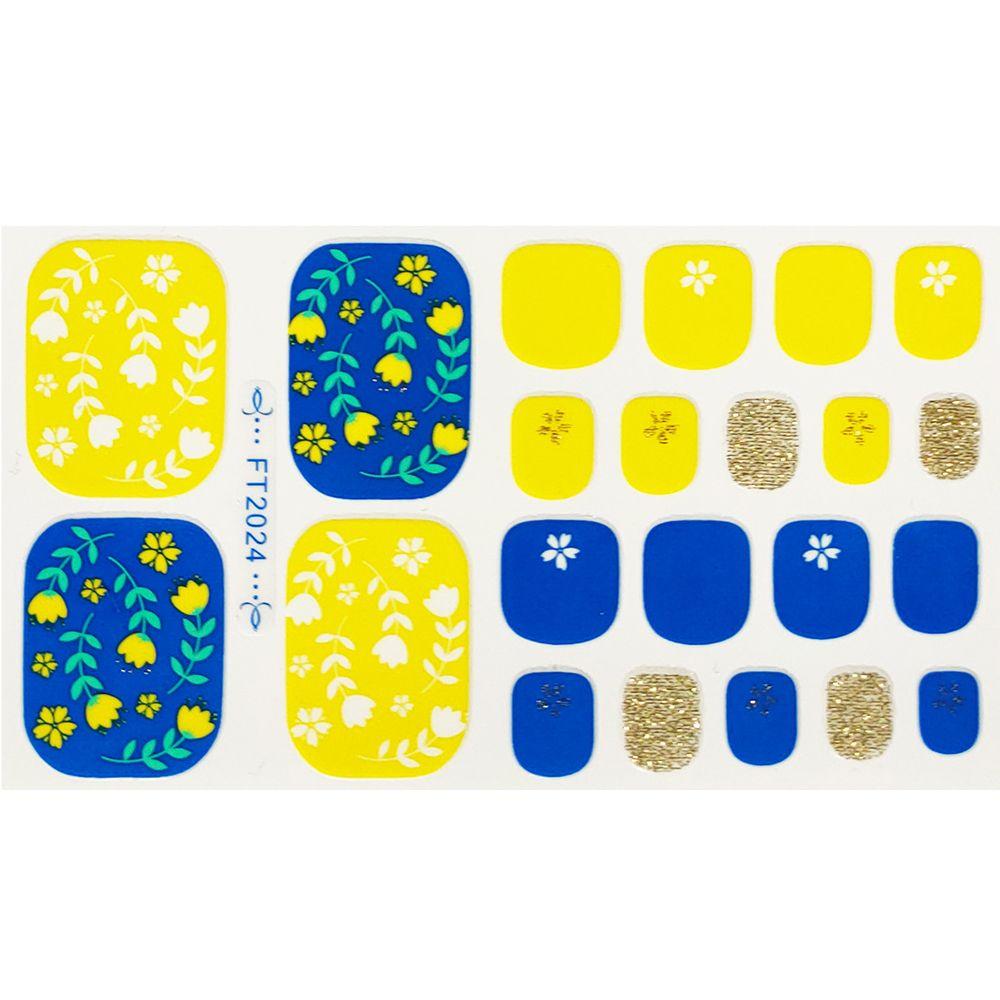 Toenail Art Decals Women Shiny Toenail Strips Full Cover Toenail ...