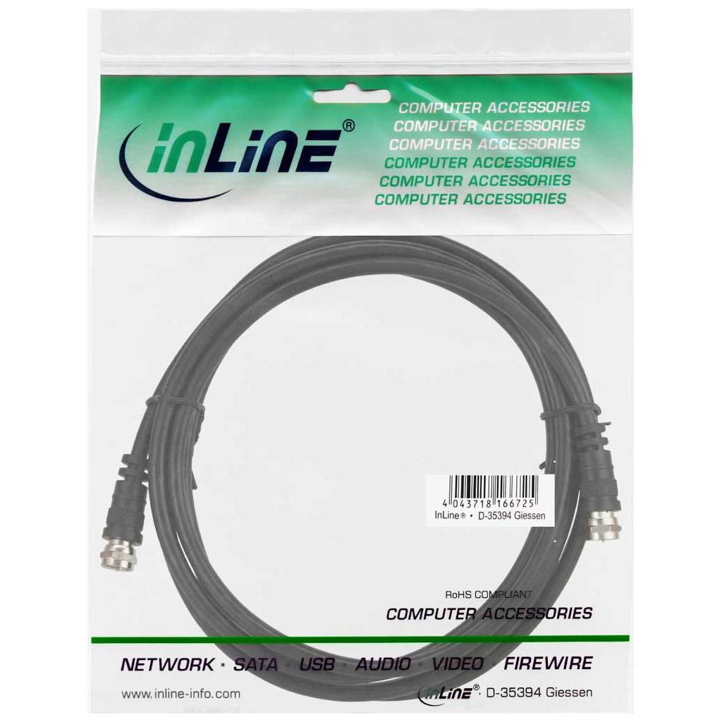 Buy InLine® SAT cable 2x ultra-low socket with plug 2x F-Plug 75dB ...