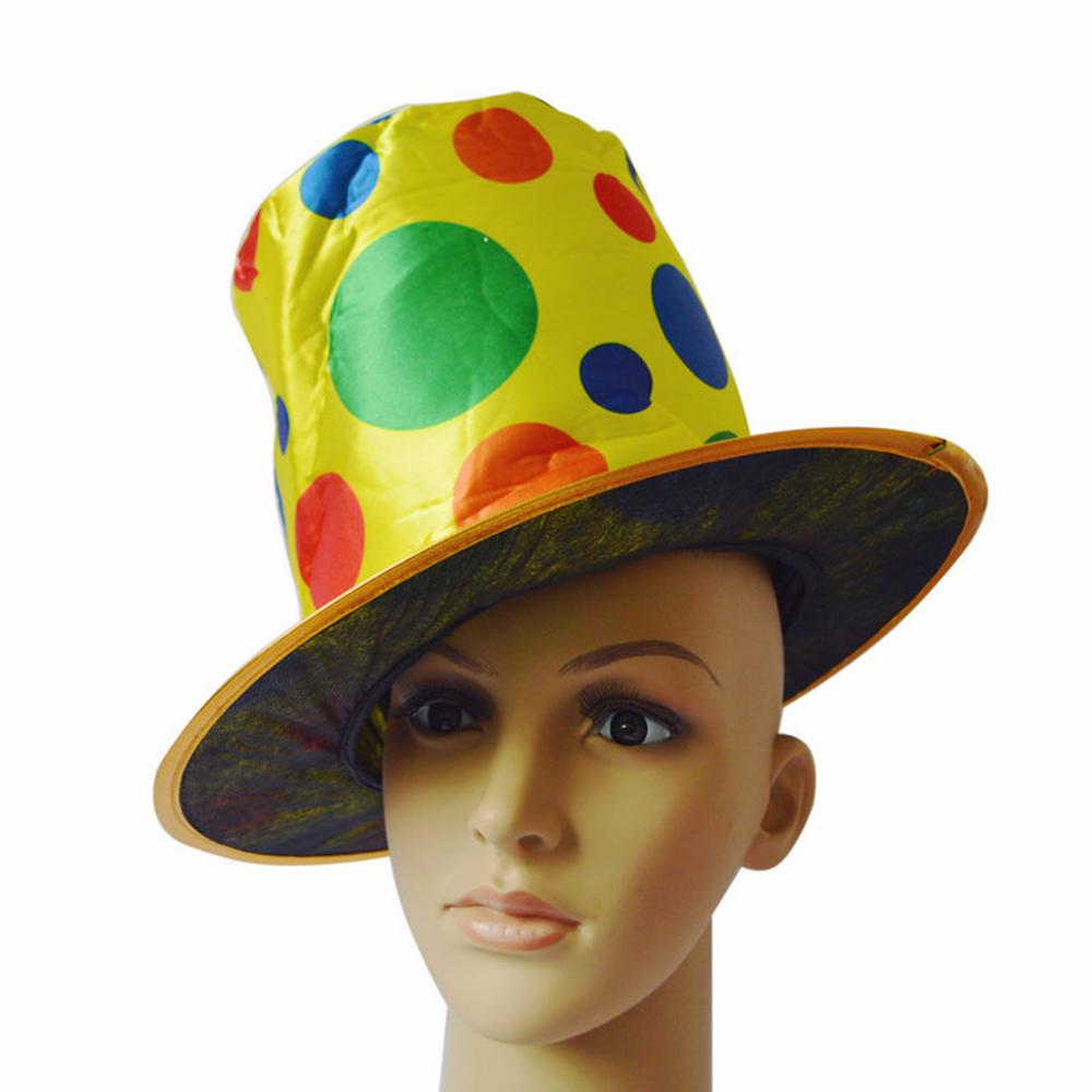 Buy Polka Dot Clown Hat Circus Carnival Halloween Party Clown Cap ...