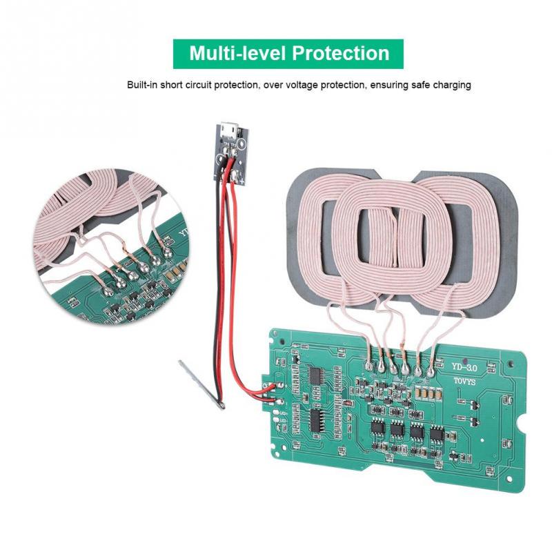 Buy DIY QI Standard 3 Coil Wireless Charging Transmitter Module Circuit ...