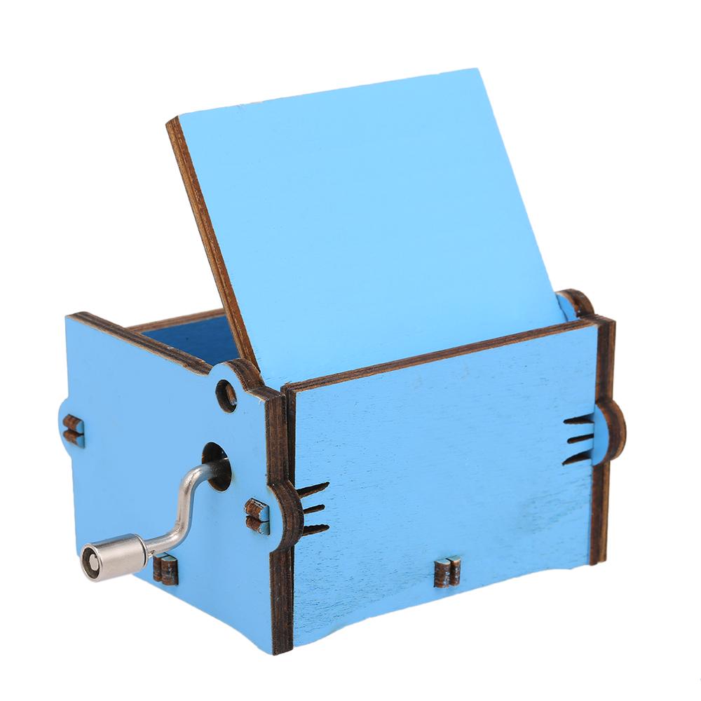 Buy Vintage Wooden Theme Song Music Box Hand Crank Music Case Carved ...