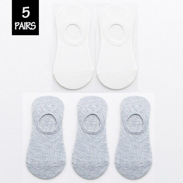 Buy 10 Pieces = 5 Pairs/Pack Women's Invisible Socks Set Spring Summer ...