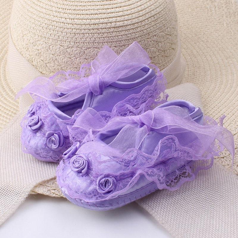 Buy 1Pair Newborn Lace Frilly Rose Flower Shoes Girls Infant Footwear ...