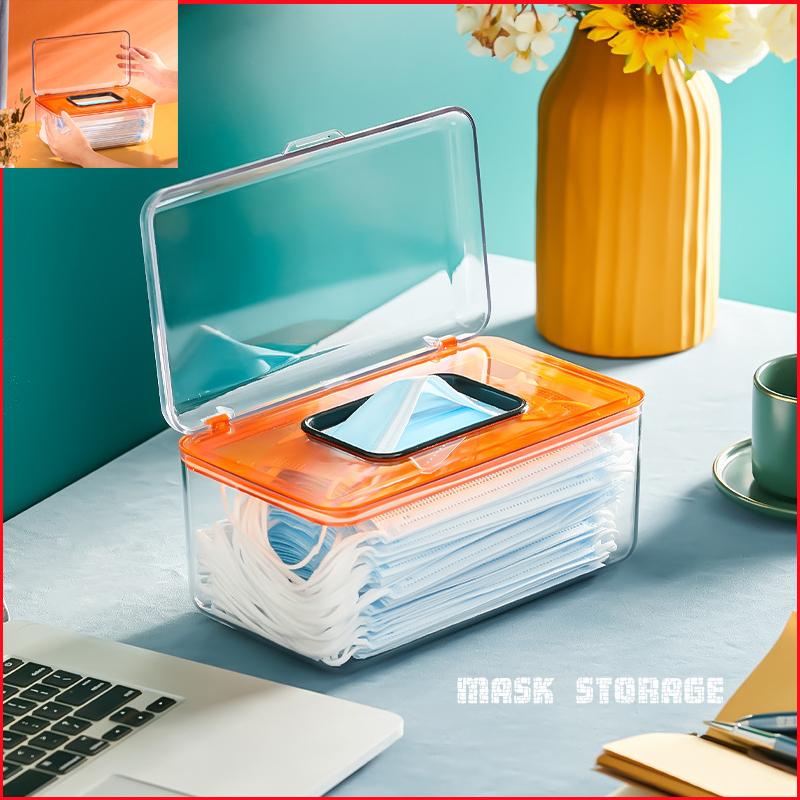 Buy Mask Storage Box Mask Box Multifunctional Household Mask With Lid ...