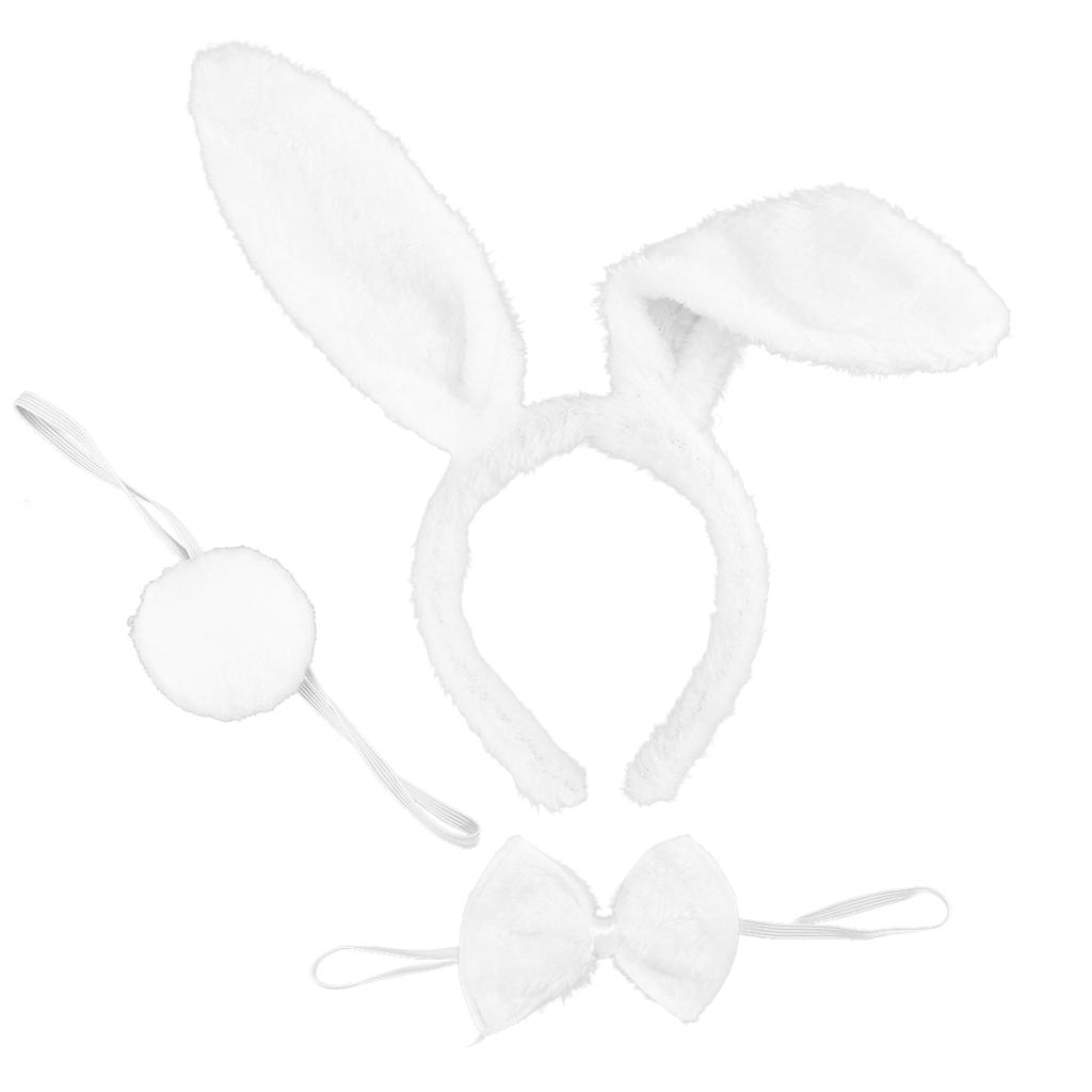 Buy 3Pcs Kids Adult Rabbit Bunny Ears Headband Bow Ties Tail Set Party ...