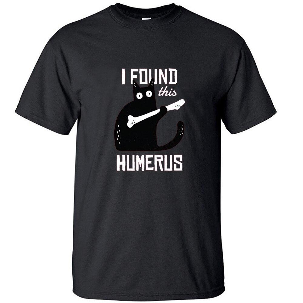 Buy Kawaii Cat With A Bone I Found This Humerus Cotton T Shirt Summer ...