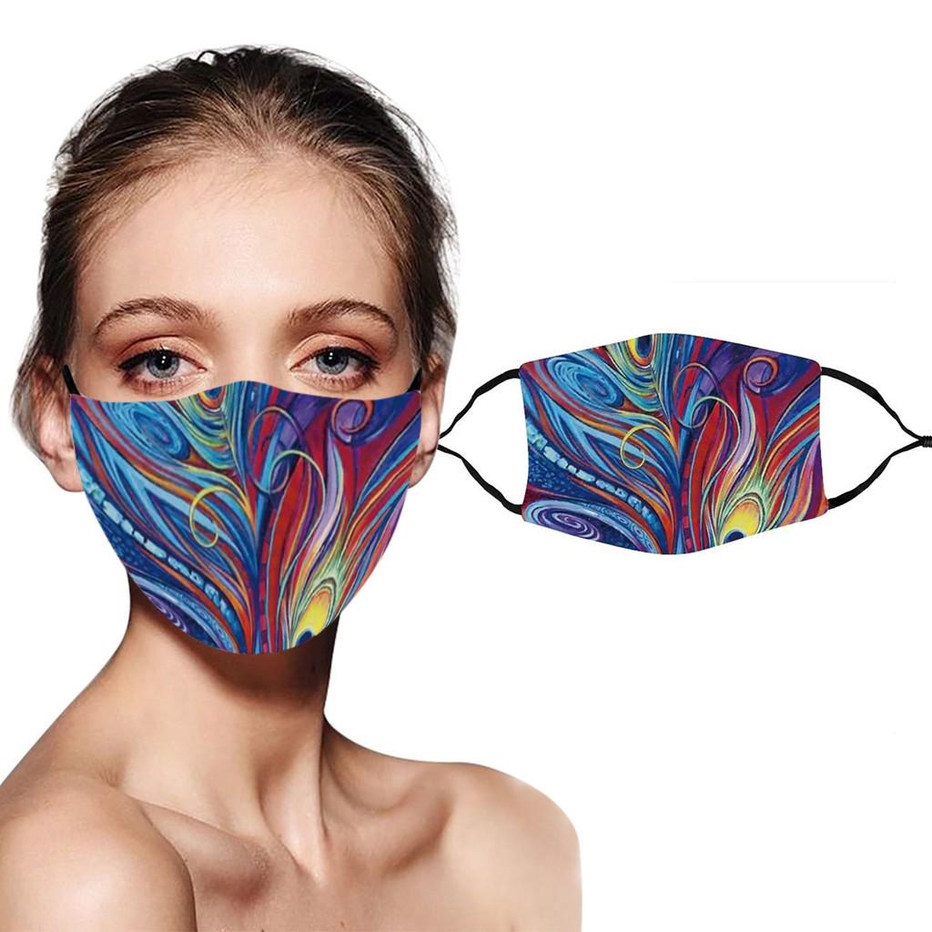 Buy Adults Printed Reusable Washable Dust Breathable Face Adjustable ...