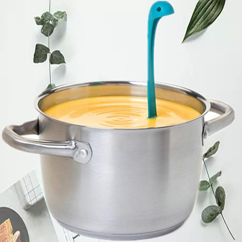 Creative Long Handle Vertical Dinosaur Soup Spoon Meal Dinner Cooking ...