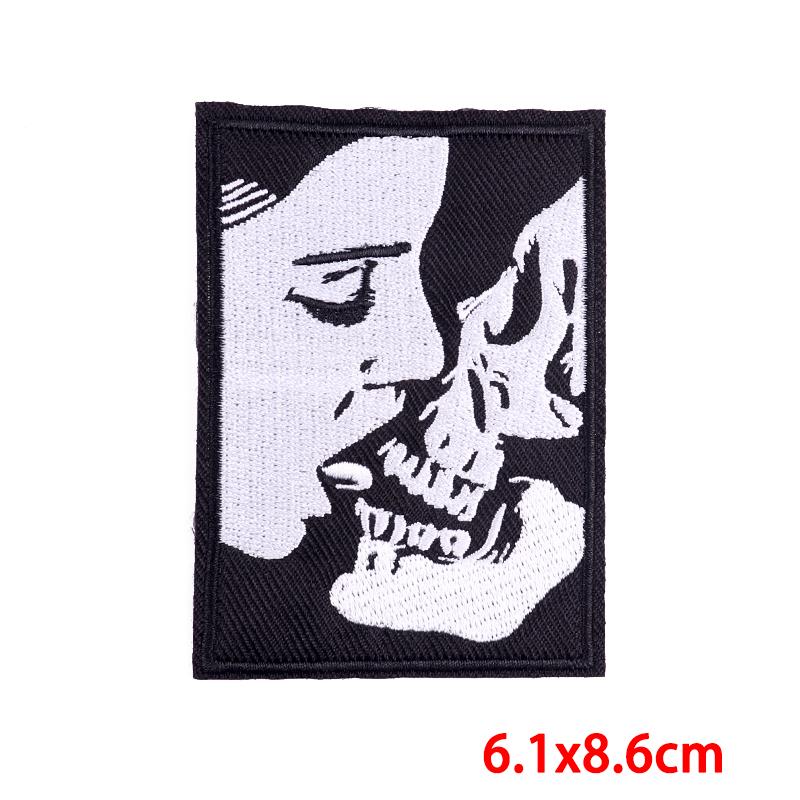 Satın alın Scary Skull Patch Ghost Cat Embroidery Patch For Clothing ...