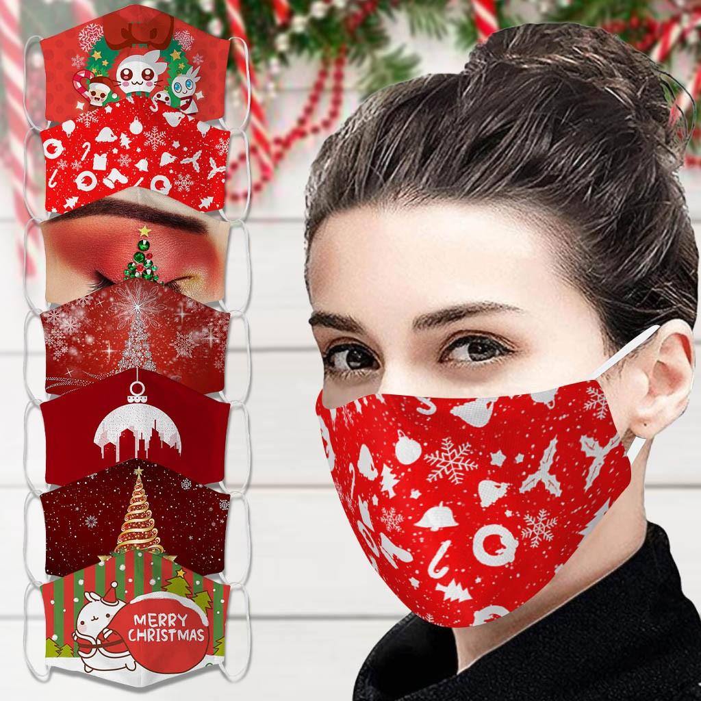 Buy [MMS] 1PCS New Product Christmas Unisex Face Masks Christmas Print ...