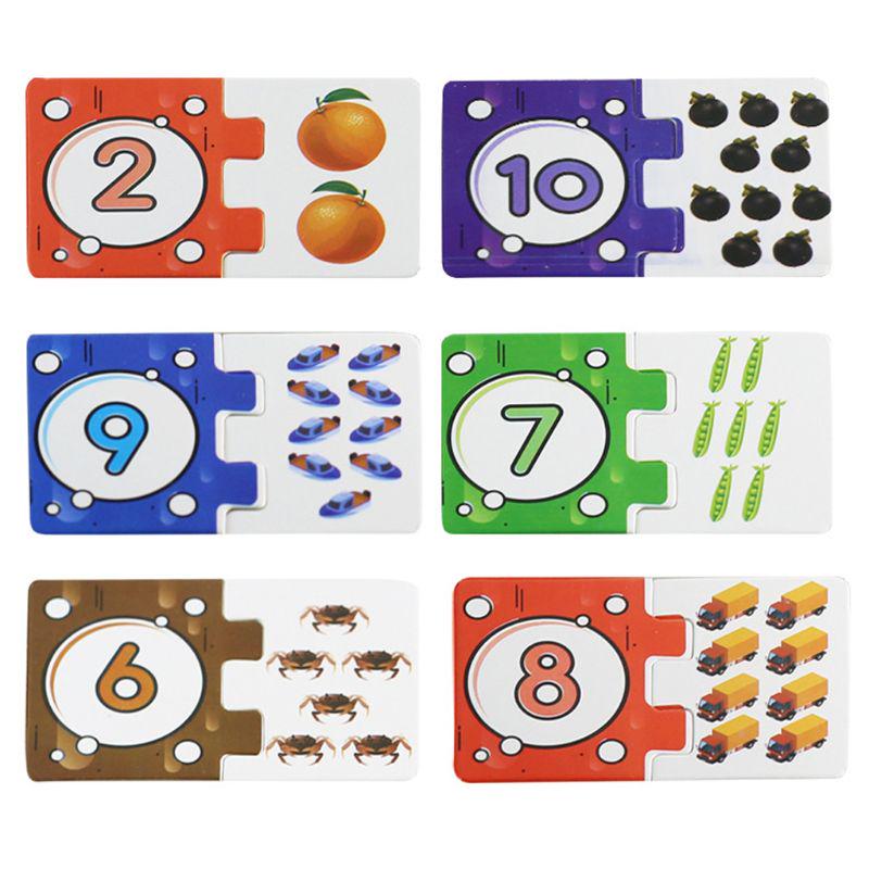 Buy Self-Correcting Number Puzzles Set Developmental Toys Storage Box ...